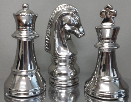 Decorative Chess set, chrome-Acc138 – The Rental Dept