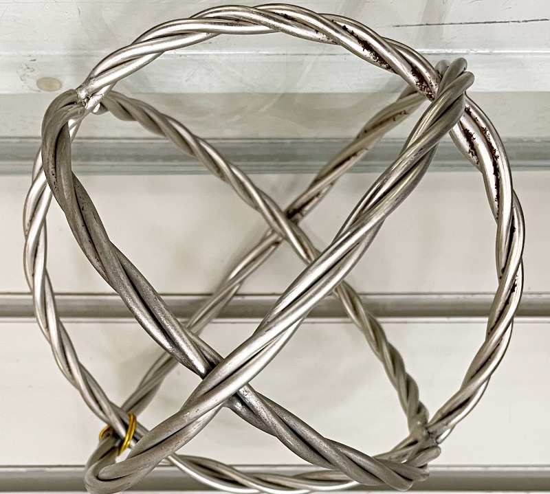 Decorative Sphere, Silver Twisted-Acc1445 – The Rental Dept